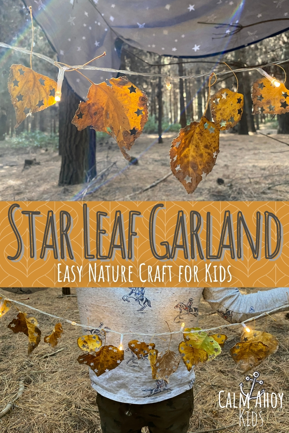 Easy Star Leaf Garland Nature Craft - Calm Ahoy Kids