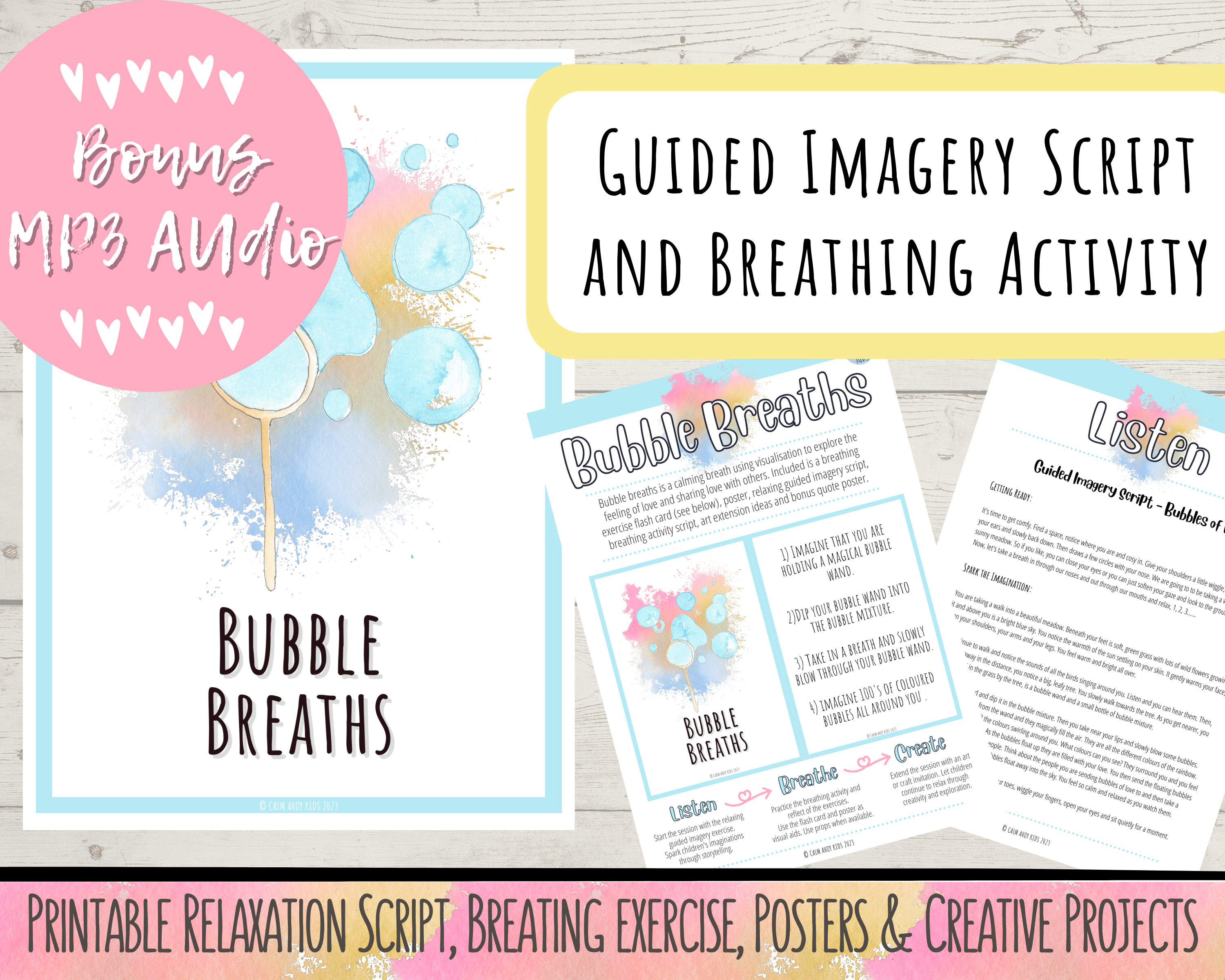 Relax with Bubble Breaths + Free Guided Imagery Track - Calm Ahoy Kids